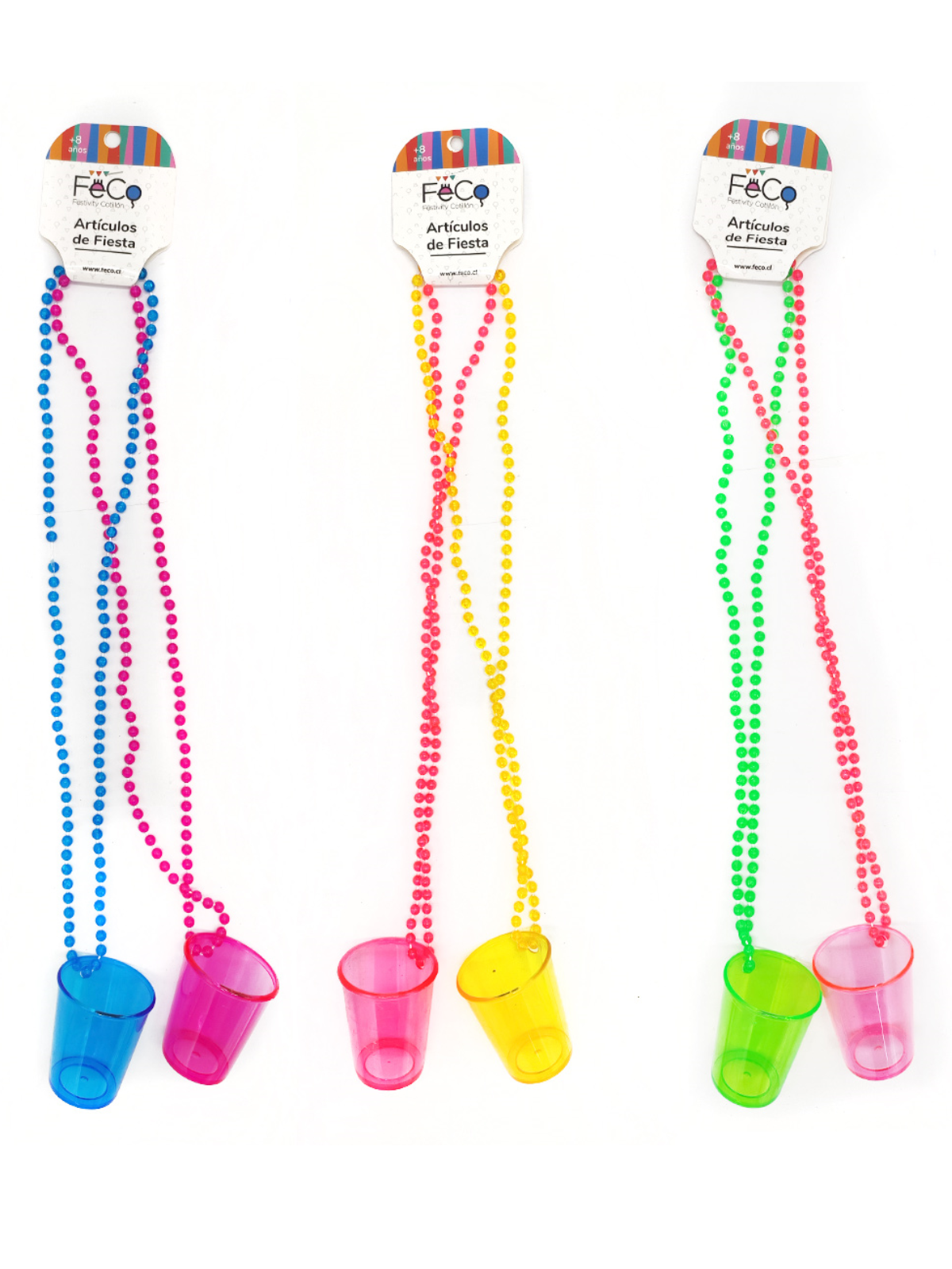 Collar Beads Shots Neon 2 Piezas 1 Unidad – KiraKira