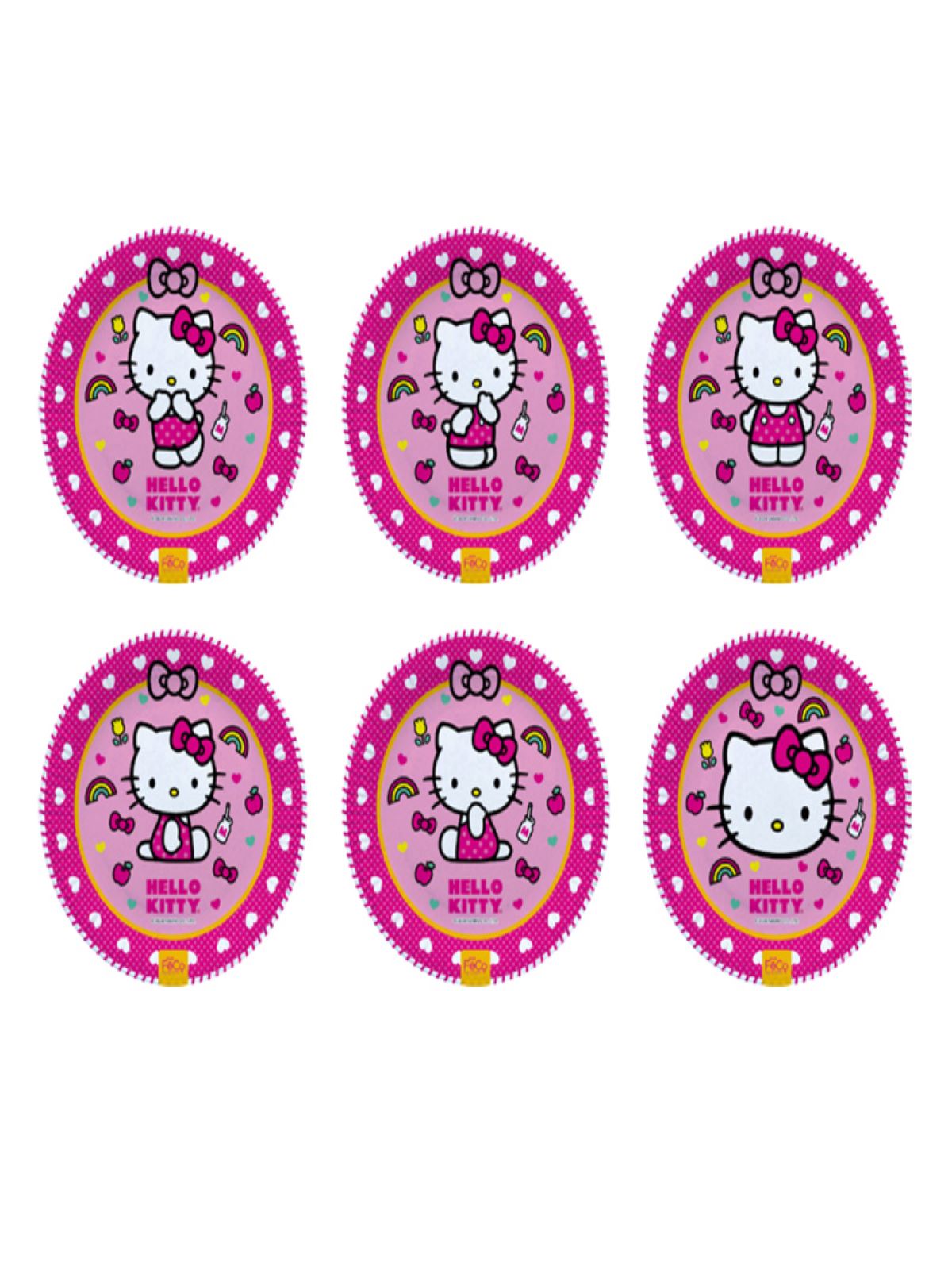Platos 7 Redondo Hello Kitty X 6 Unidades – KiraKira